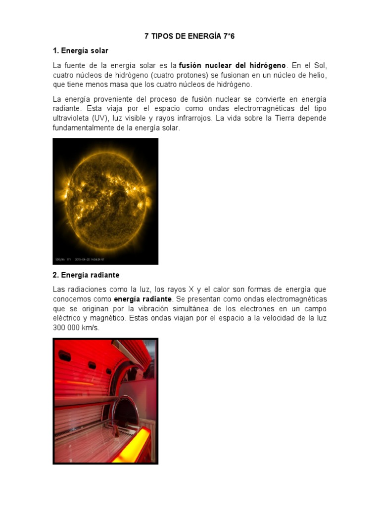 7 Tipos de Energía 7 | PDF | La energía nuclear | Electricidad