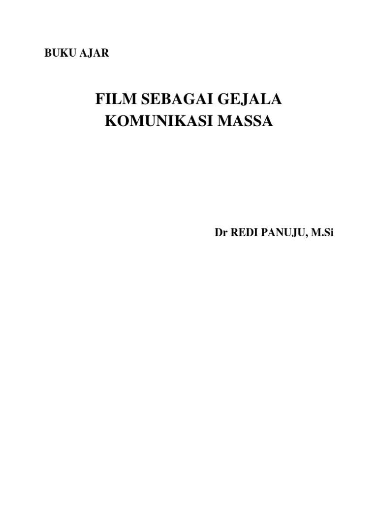 Buku Ajar Film Sebagai Gejala Sosial | PDF