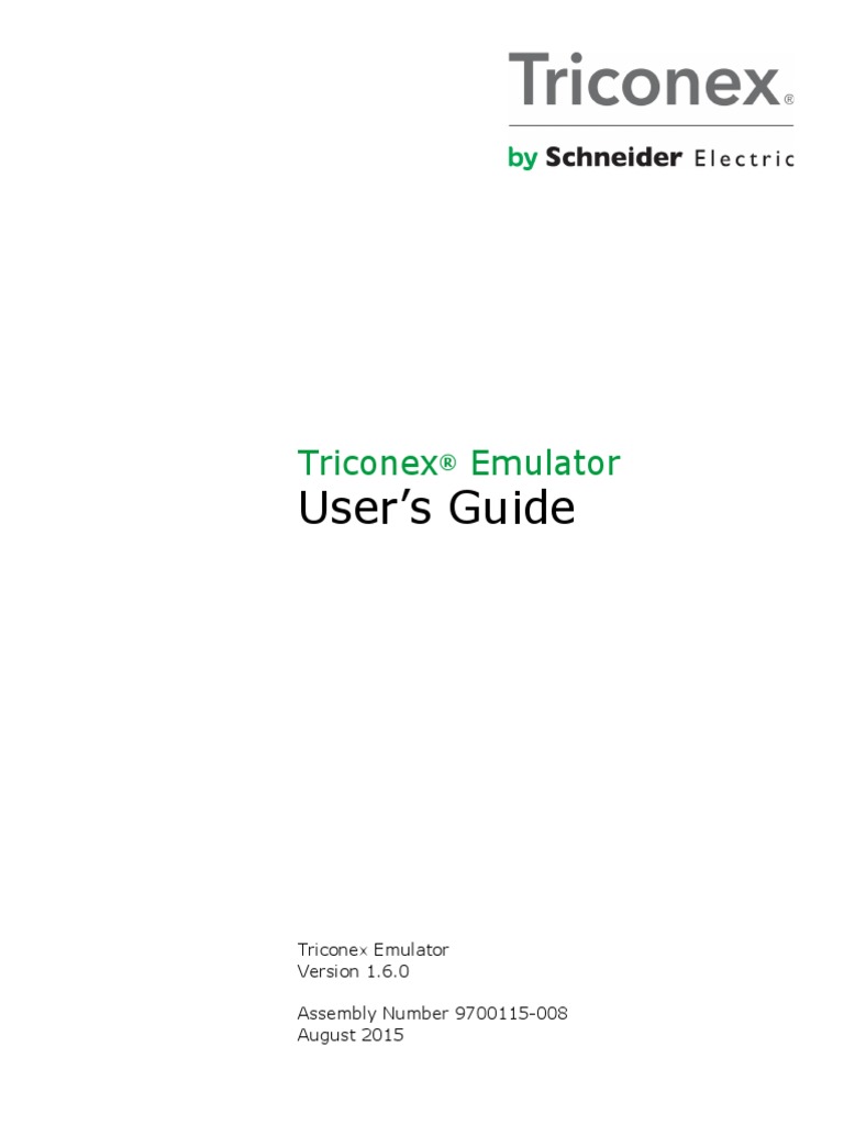 9720115-008 Triconex Emulator Users Guide, 1.6.0 | PDF | Microsoft Windows | Installation ...