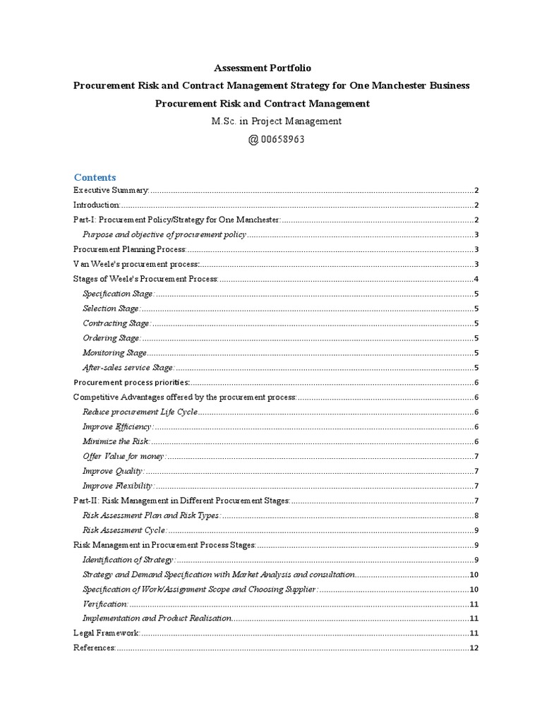 Procurement Risk Strategy Guide | PDF | Procurement | Risk Management