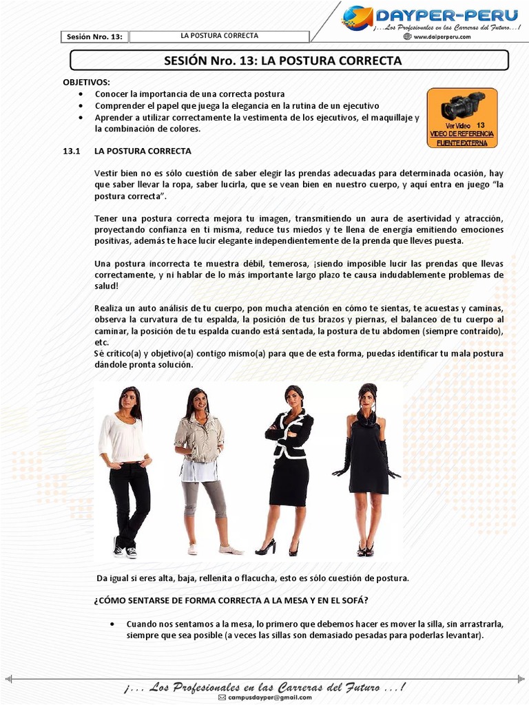 S13 - La Postura Correcta | PDF | Ropa