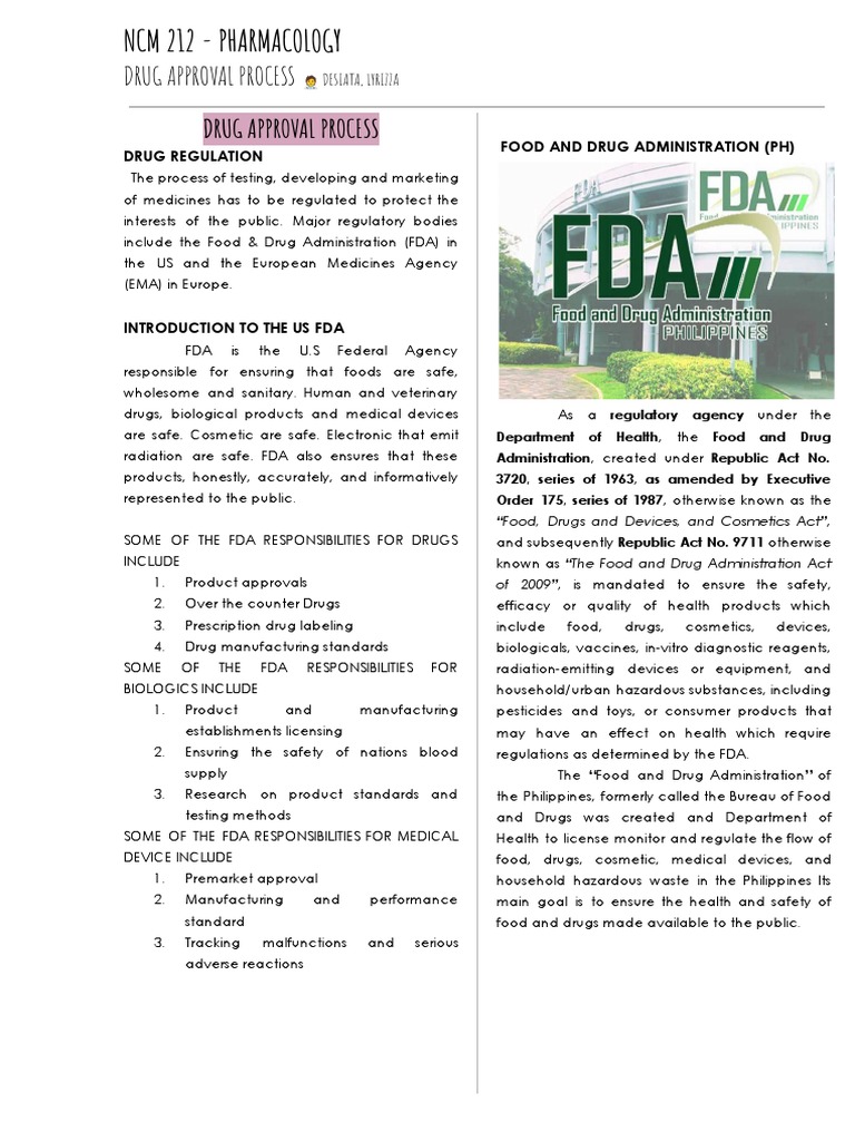 NCM 212 - Drug Approval Process | PDF | Over The Counter Drug | Food ...