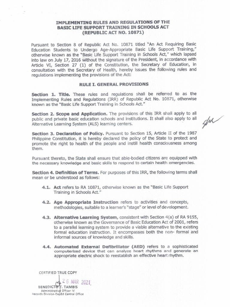 DepEd IIR RA 10871 | PDF