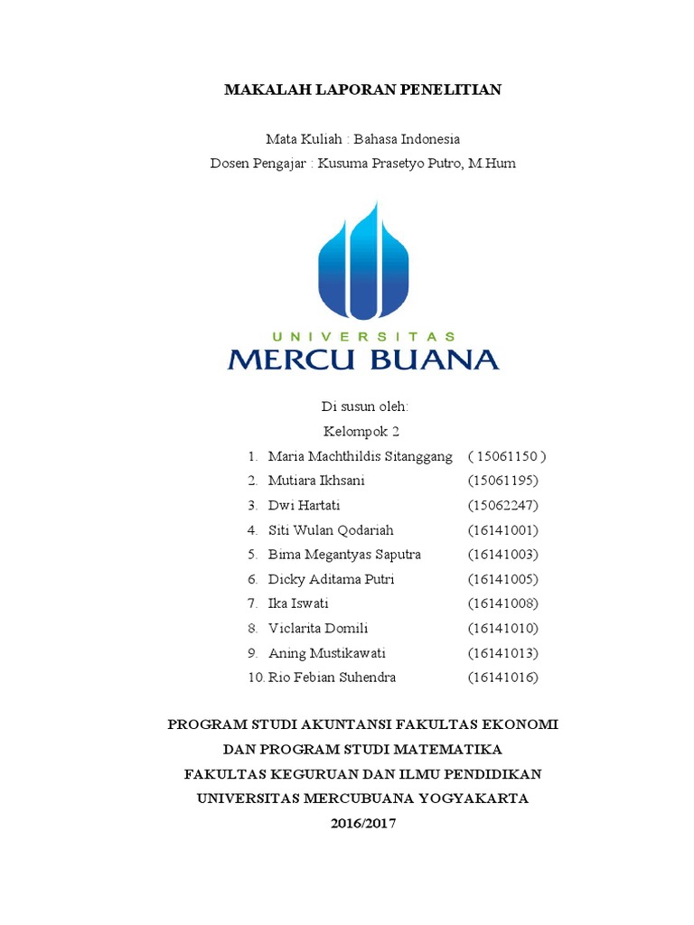 Makalah Laporan Penelitian Oce..! | PDF