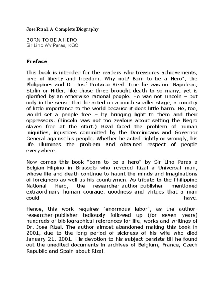 Jose Rizal - A Complete Biography | PDF | Philippines