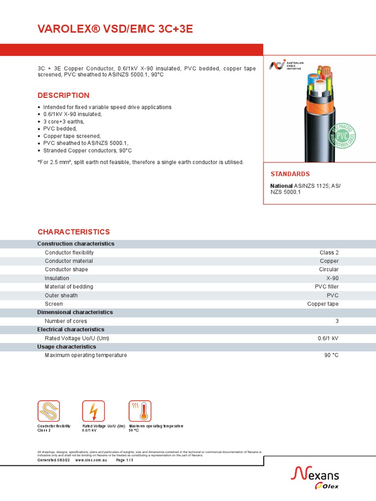 Nexans 24485 | PDF | Electrical Conductor | Insulator (Electricity)