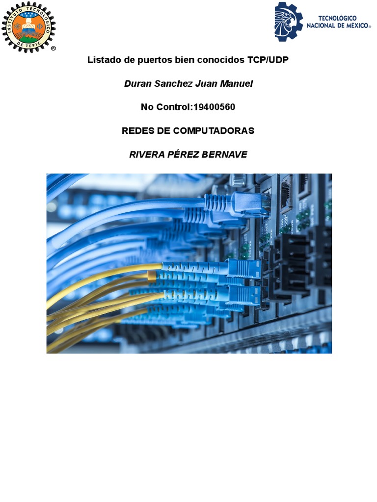 Listado de Puertos Bien Conocidos TCP - UDP | PDF | Protocolo de ...