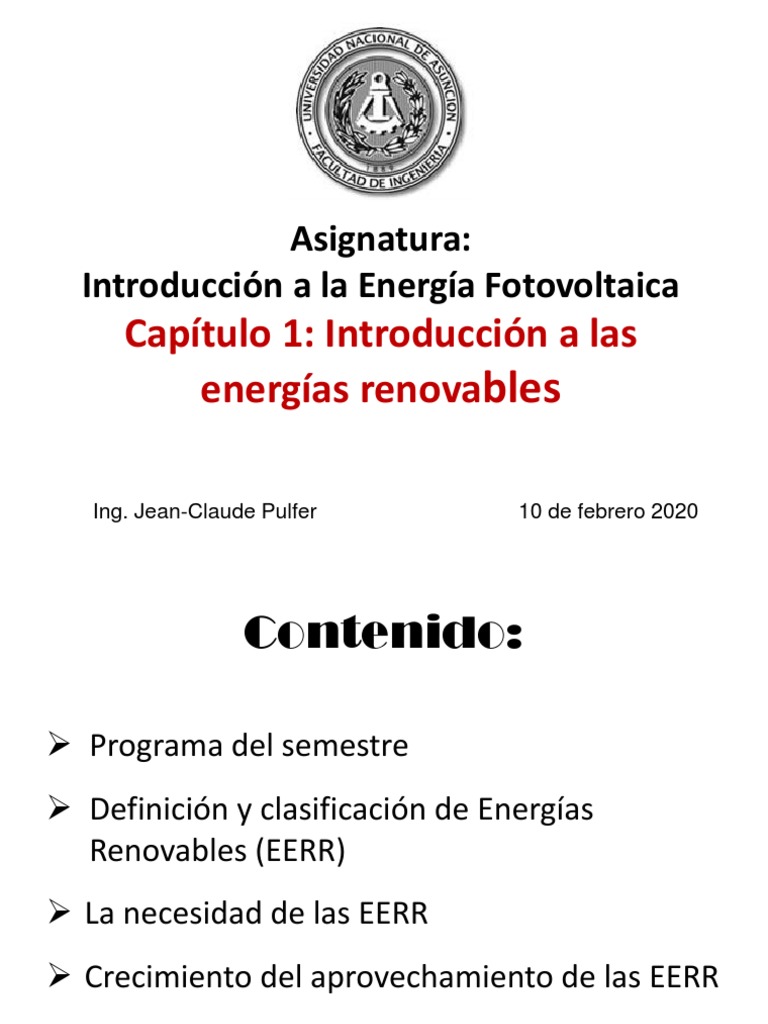 Introducción A EERR | PDF | Energía renovable | Energía solar