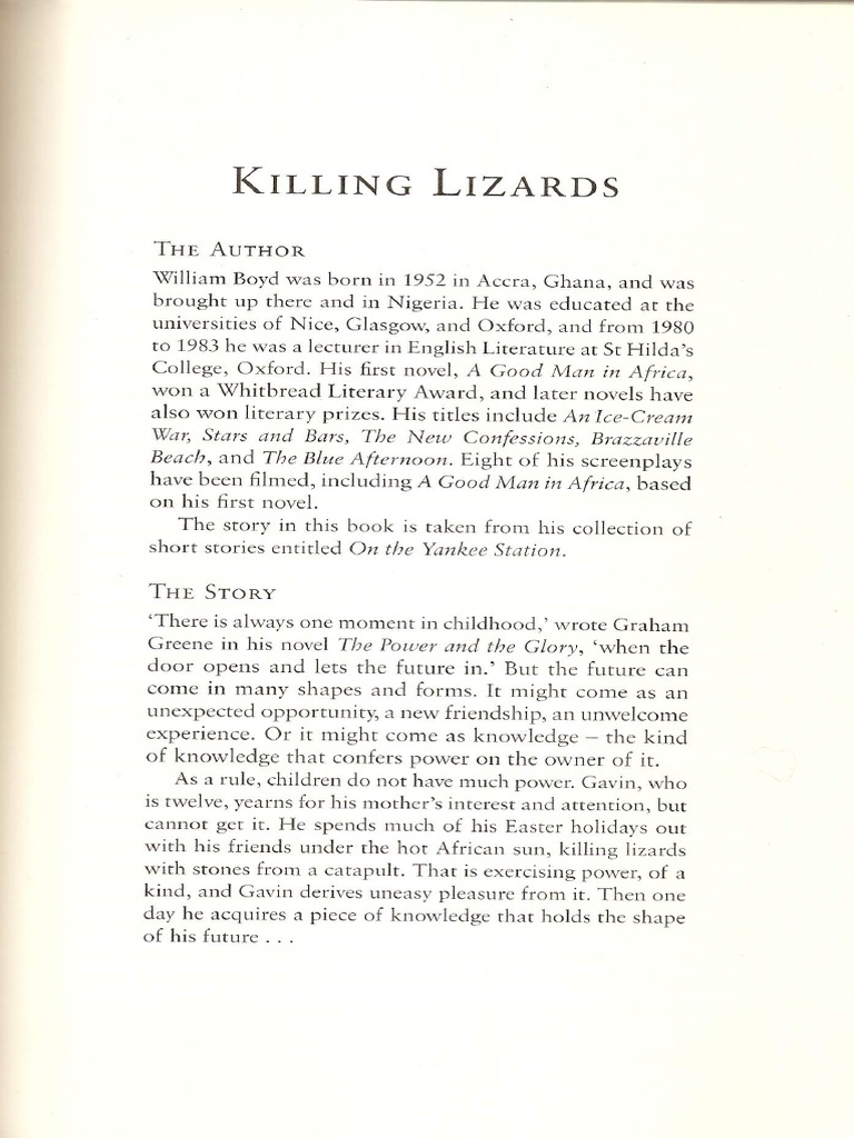 Killing Lizard | PDF