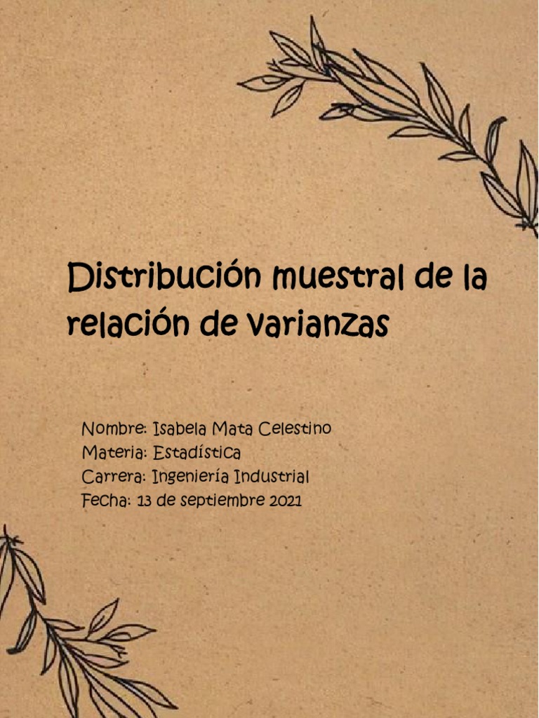 La Distribución de La Varianza Muestral | PDF | Ciencia y matemáticas