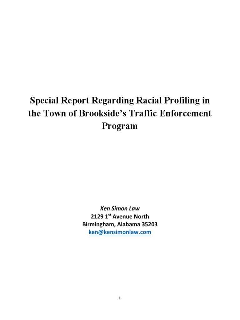 Brookside Report | PDF | Police | Disparate Treatment