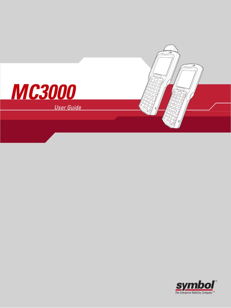 Manual SYMBOL MC3000 | PDF | Image Scanner | Battery Charger
