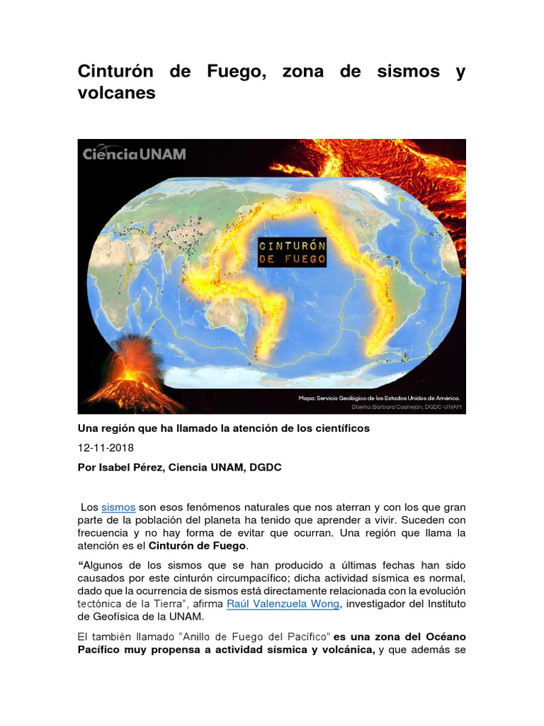 Cinturón de Fuego Del Pacífico | PDF | Temblores | Placas tectónicas