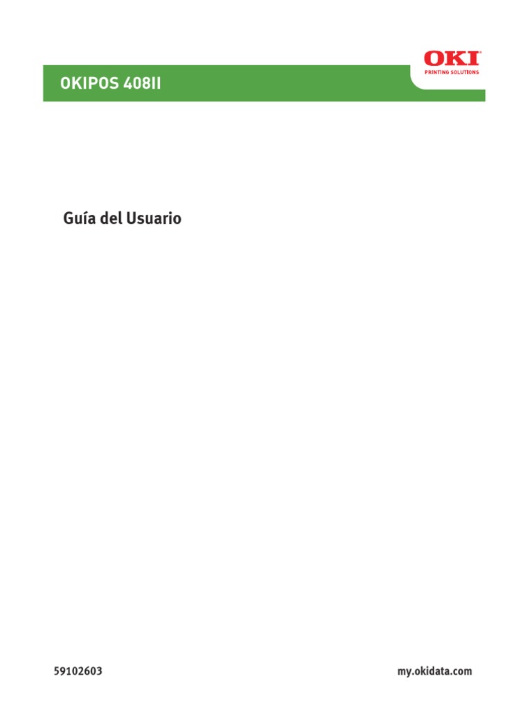 OKIPOS 408II User Guide - Ls | PDF | Impresora (Computación) | USB
