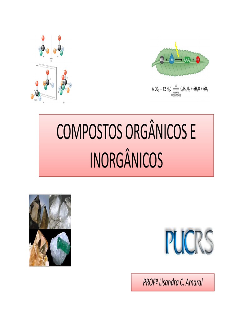 Compostos Orgânicos e Inorgânicos | Download grátis PDF | Química | Carbono