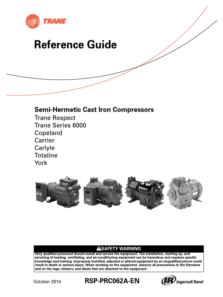 Trane SemiHermetic Compressors | PDF | Chlorofluorocarbon | Personal ...