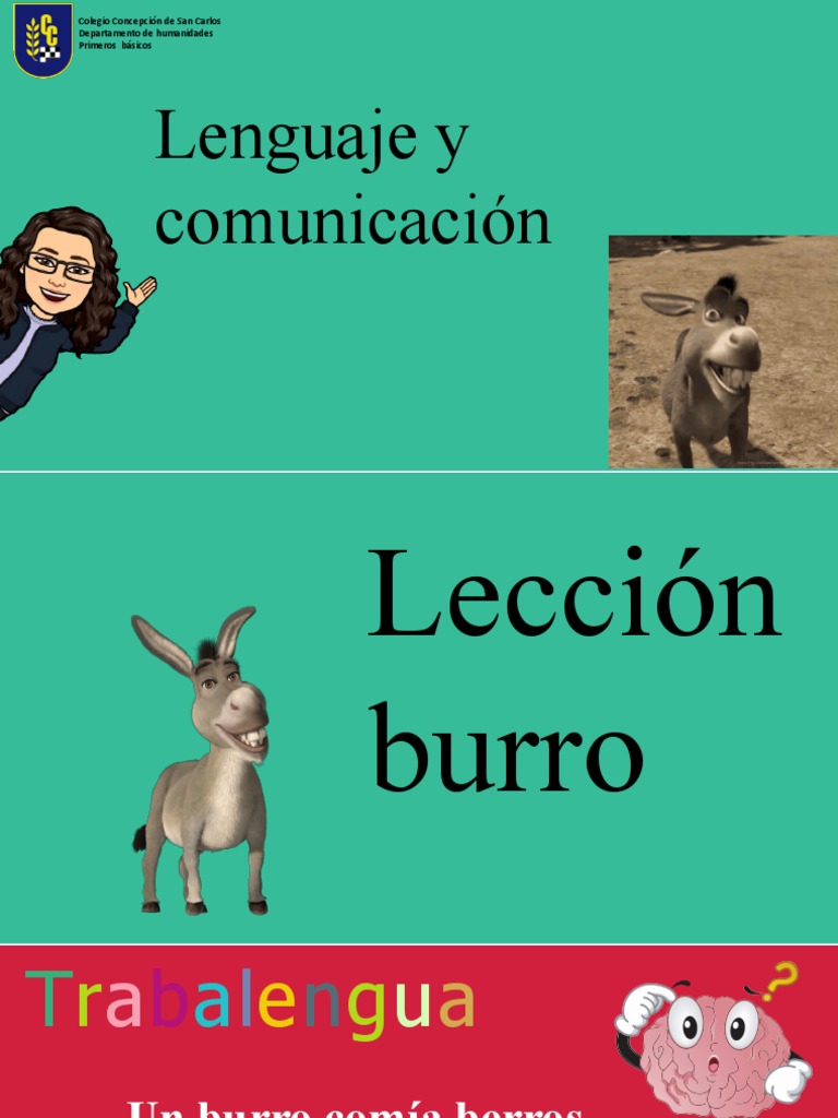 Lección sobre la letra B: Burro | PDF | Artes del Lenguaje y Comunicación