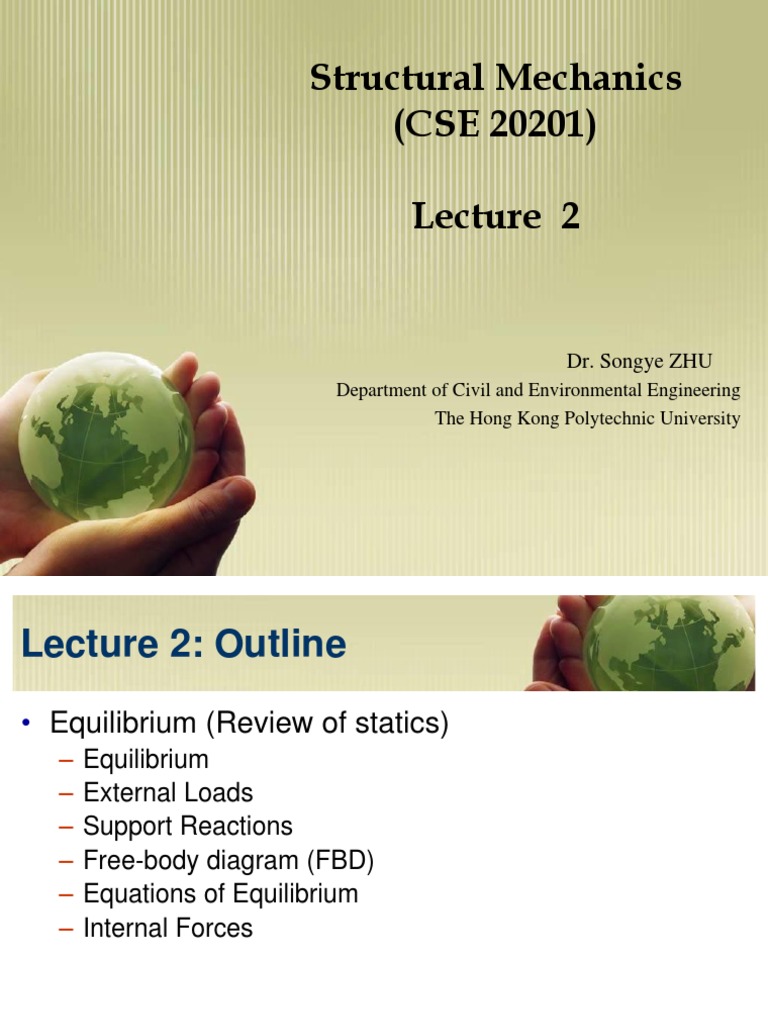 Lecture 2 Equilibrium Handout | PDF | Force | Chemical Equilibrium