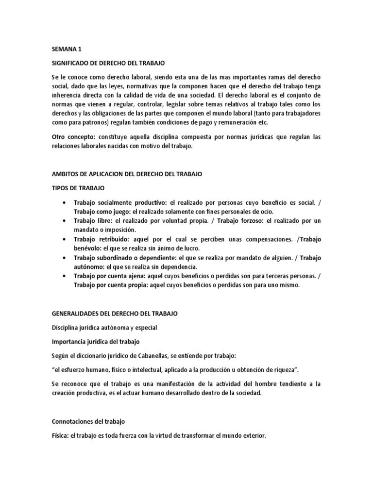 Conceptos básicos de derecho Laboral y sus principios | PDF | Derecho laboral | Justicia