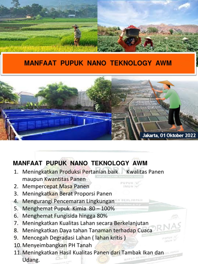 Bahan Persentase Manfaat Pupuk Nano Teknology Awm | PDF