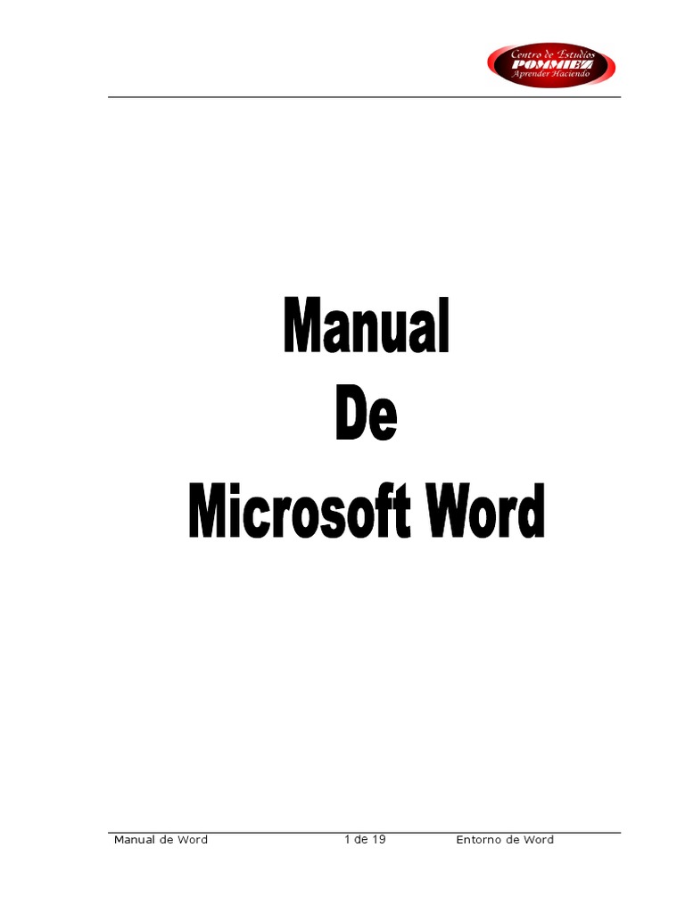 Manual Word Basico | PDF | Ventana (informática) | Archivo de computadora