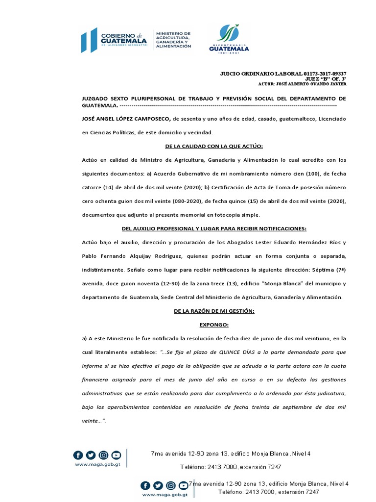 Informando 01173-2017-09337 (José Alberto Ovando Javier) | PDF ...