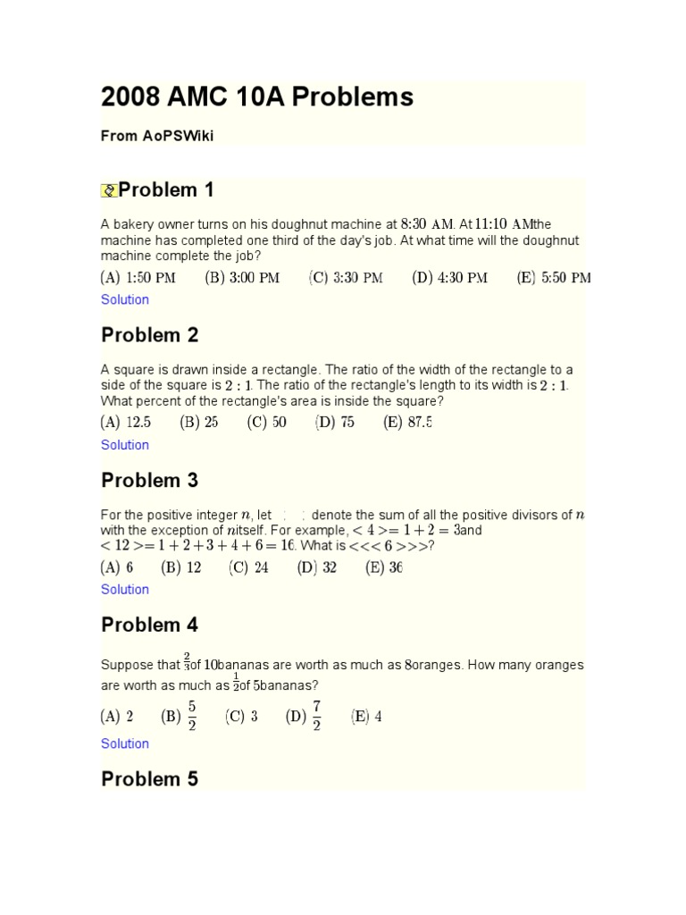 Math Challenges for AMC 10 Students | PDF | Area | Triangle