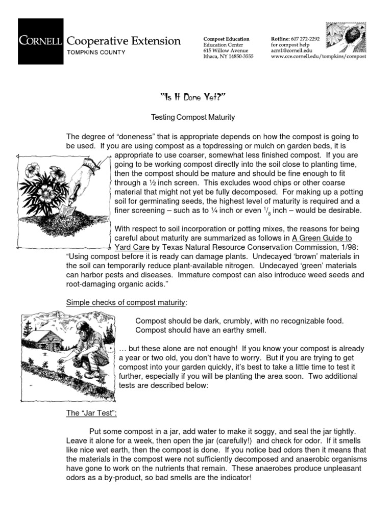 Simple Tests For Compost Doneness | PDF | Compost | Seed