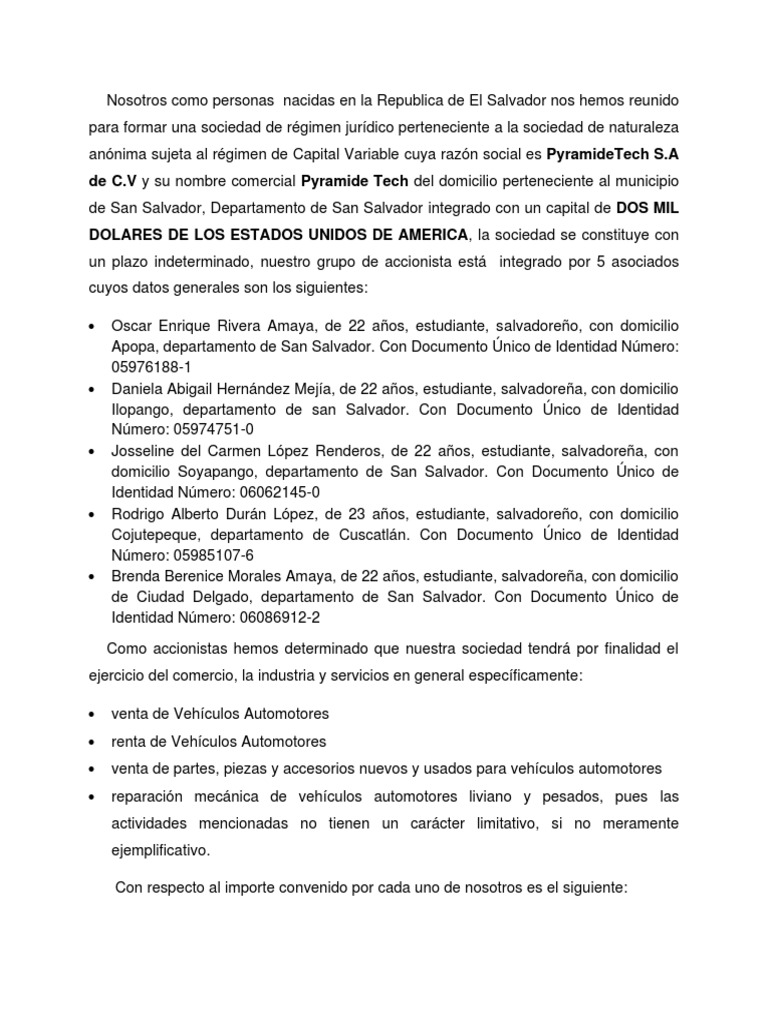 Actividad Evaluada 20% | PDF | El Salvador
