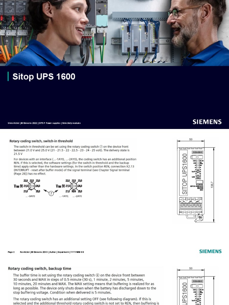 Extracto Manual Sitop UPS 1600 | PDF