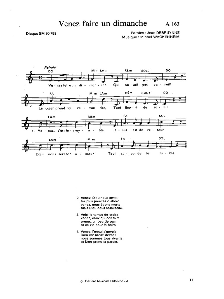 A163 - Venez Faire Un Dimanche | PDF