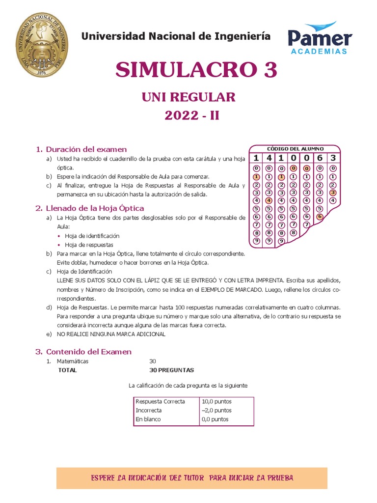 Simulacro 3 Matemática | PDF | Triángulo | Pi