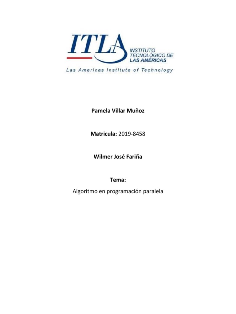 Algoritmos en Programación Paralela | PDF | Matemáticas Aplicadas | Edad de información