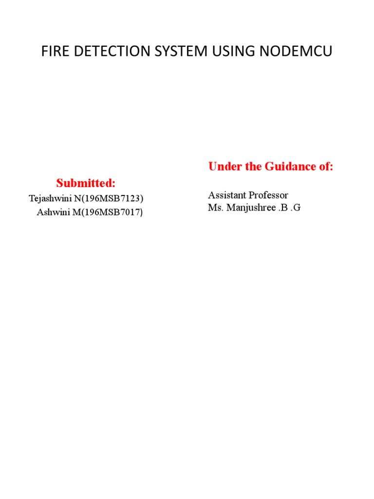 Fire Detection System Using Nodemcu | PDF | Fires | Sensor