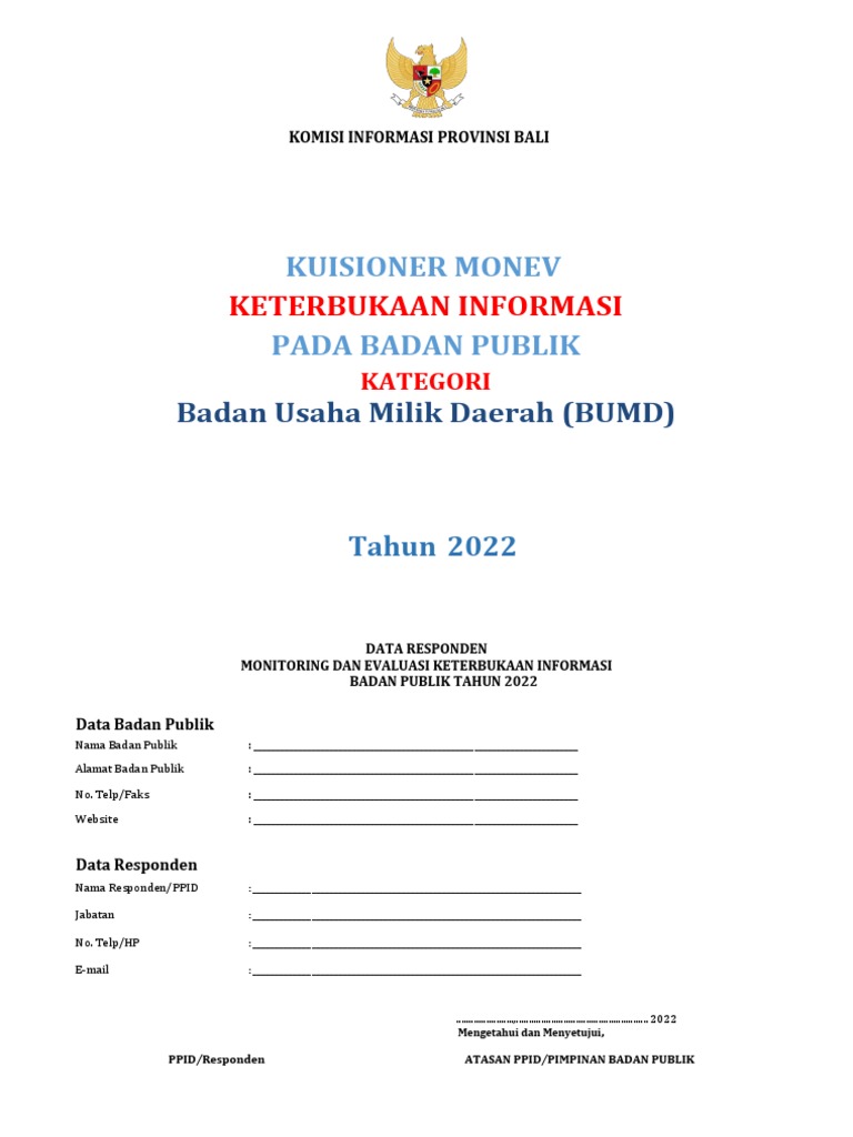 Monev Kip 2022 Bumd | PDF