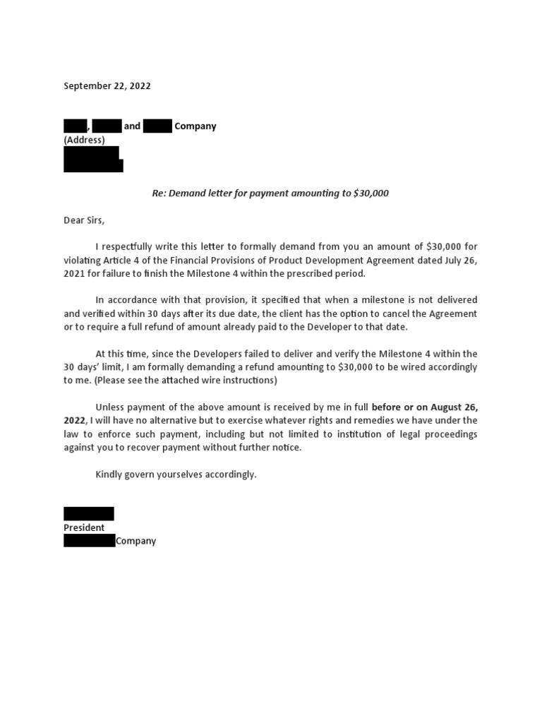 Sample Demand Letter | PDF