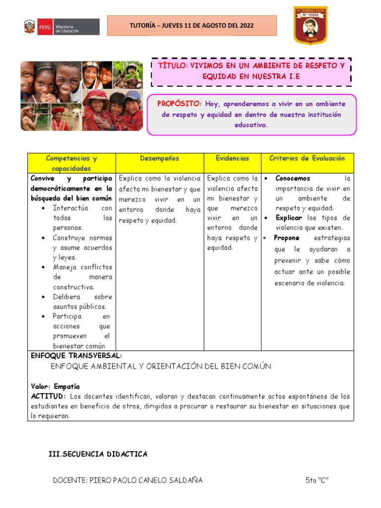 Respeto y Equidad en la Educación | PDF | Sicología | Enseñando