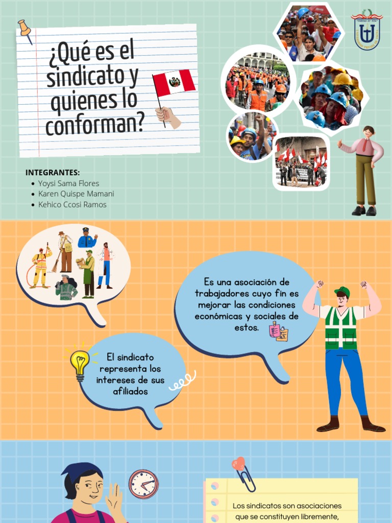 ¿Que Es El Sindicato y Quienes Lo Conforman | PDF | Sindicato | Derecho ...
