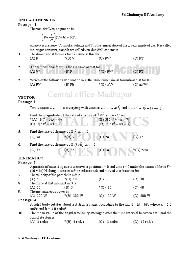 300 Important Questions in Physics | PDF | Buoyancy | Force