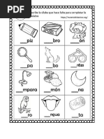 Ficha de Trabajo Letra V | PDF | Notación | Ortografía