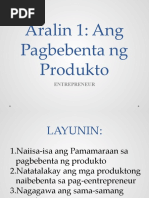 EPP 5 Q2 W5 Entrep Pagbebenta NG Natatanging Paninda | PDF
