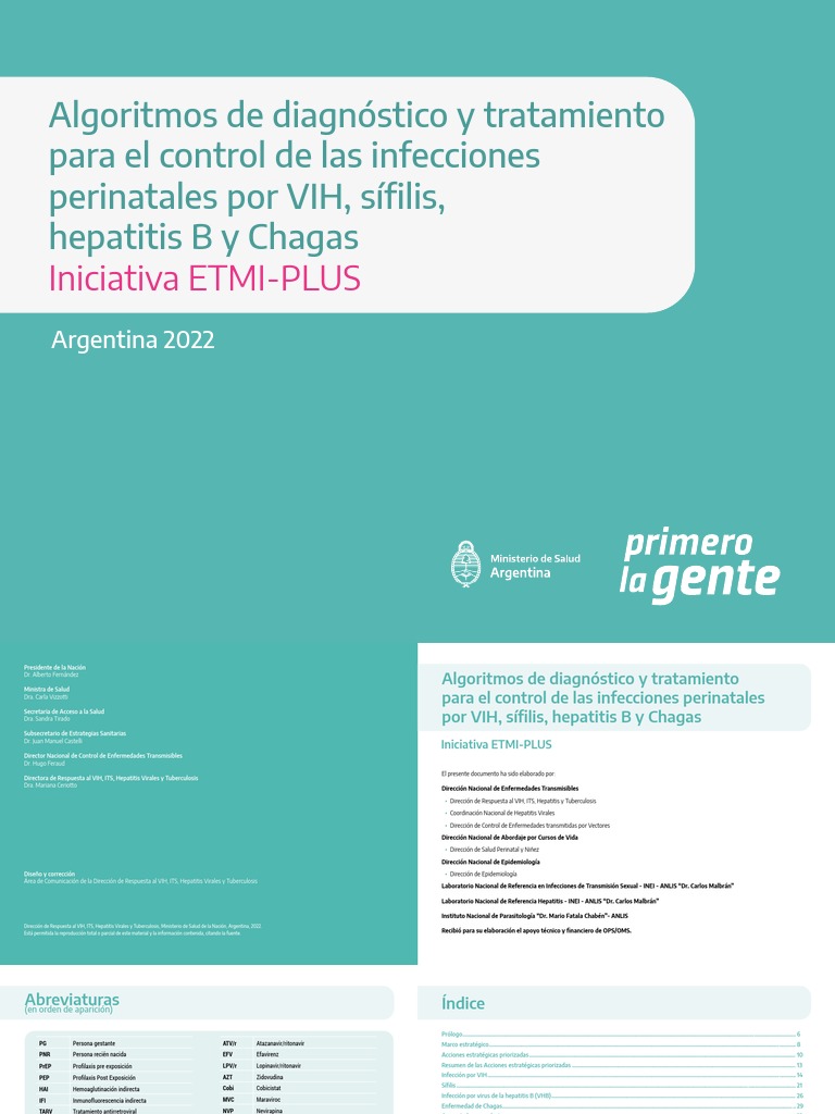 Algoritmos Perinatales Msal 2022 ETMI PLUS | PDF | VIH | Hepatitis B