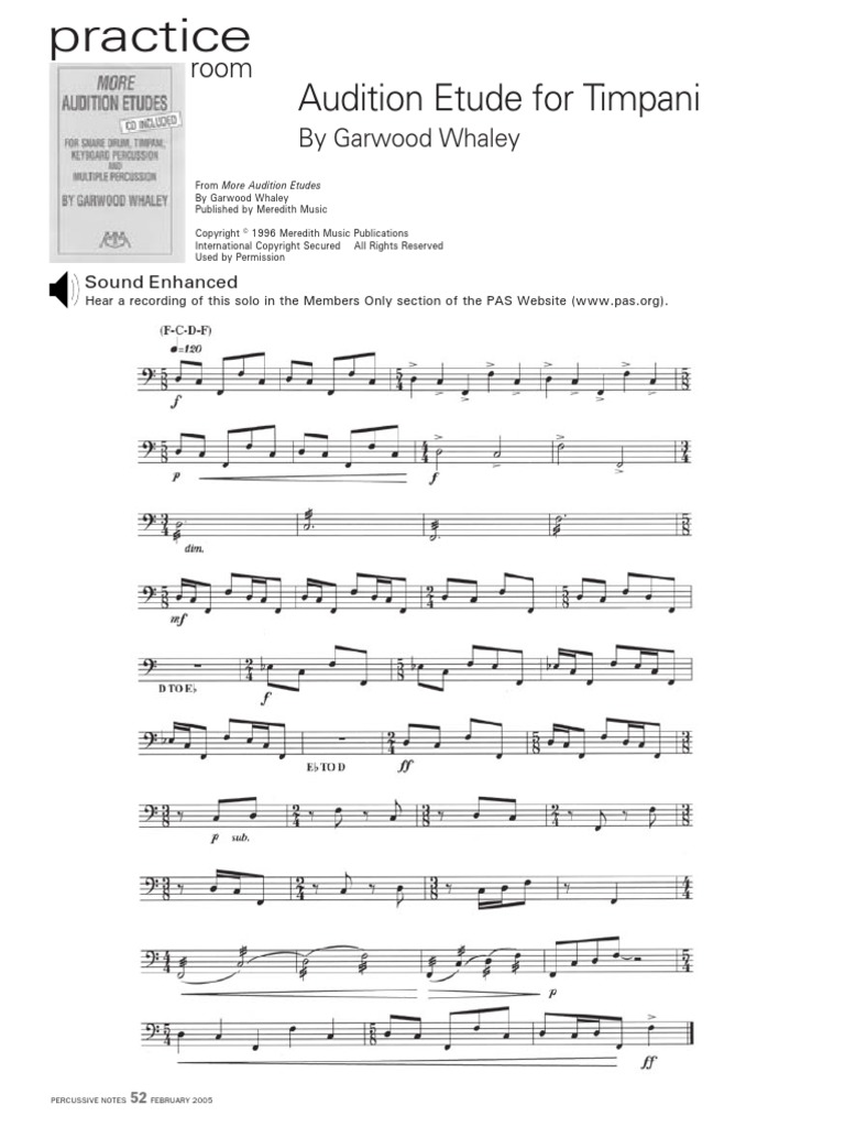 Audition Etude For Timpani | PDF