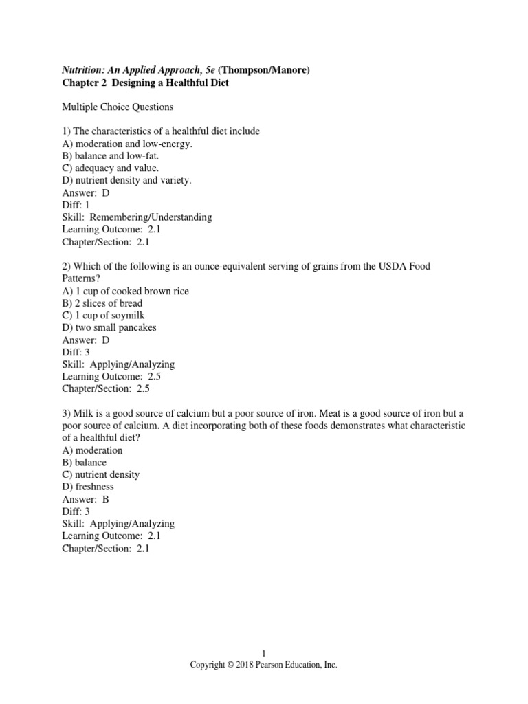 Chapter 2 | PDF | Nutrition Facts Label | Foods
