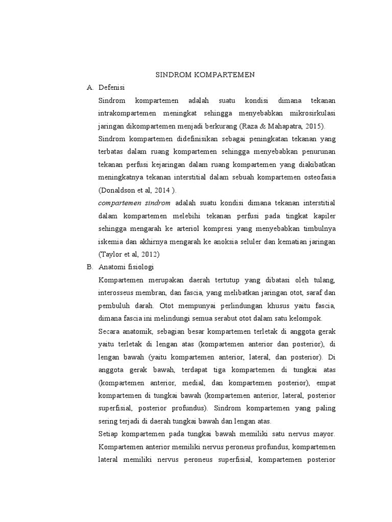 Makalah Sindrom Kompartemen Memet | PDF