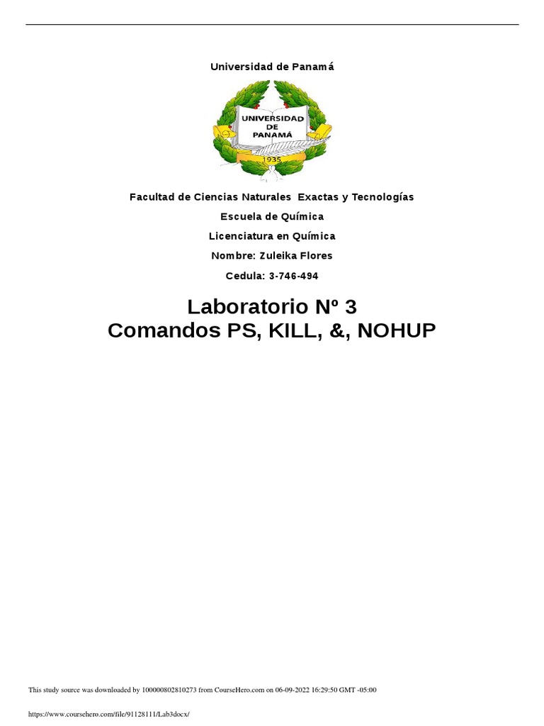 Comandos Unix: PS, KILL, &, NOHUP | PDF