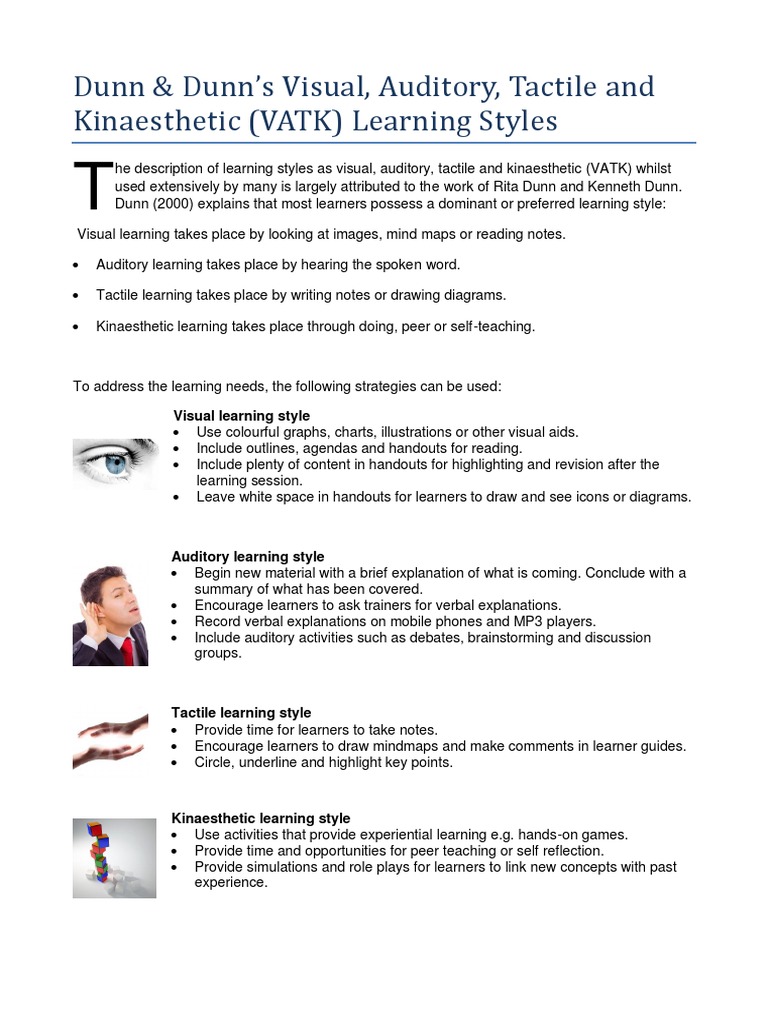 VATK Learning Styles | PDF | Learning Styles | Learning