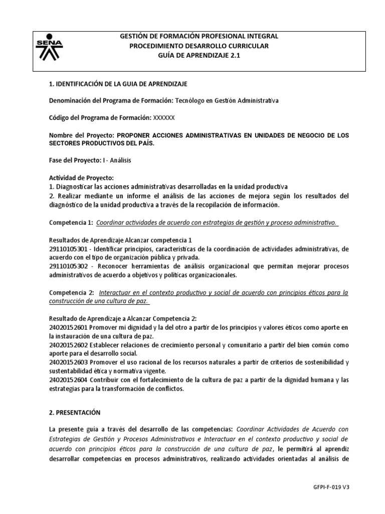 (2.1) - GFPI-F-019 - Formato - Guia - de - Aprendizaje - Definitiva | PDF | Sustentabilidad ...