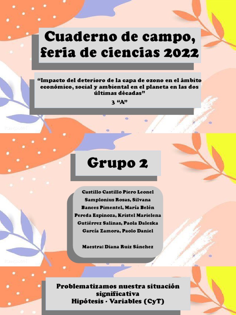 Cuaderno de Campo, Feria de Ciencias 2022 | PDF | Science