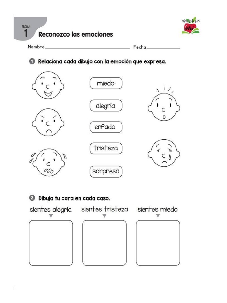 Reconocimiento De Emociones Infantil Pdf